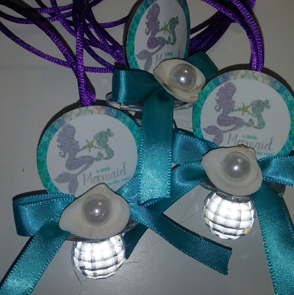 Other | 12 Mermaid Seashell Pearl Baby Shower Pacifiers | Poshmark